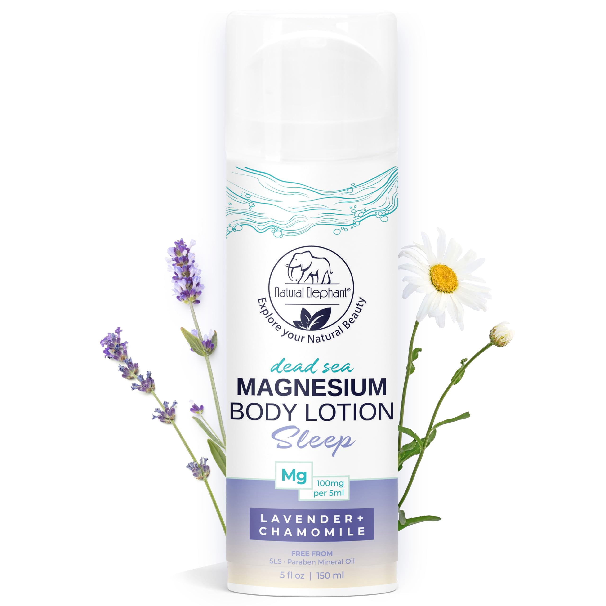 Natural Elephant Dead Sea SAF21 Magnesium Nighttime Body Lotion with ...