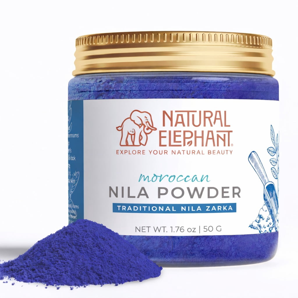 Natural Elephant Pure Nila Powder | 1.76oz (50g) | Moroccan Nila Zarka ...
