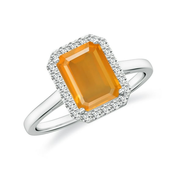 1.94 CT Fire Opal Moissanite Ring Side Stone Engagement Ring in ...