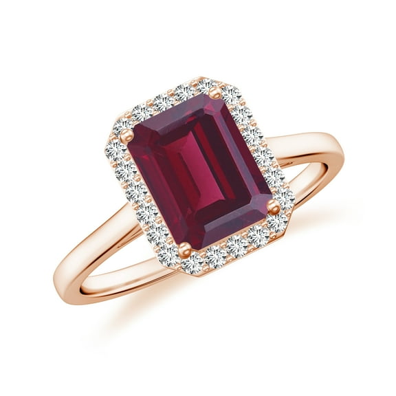 925 Sterling Silver Emerald Cut Fire Opal Halo Ring, Moissanite ...