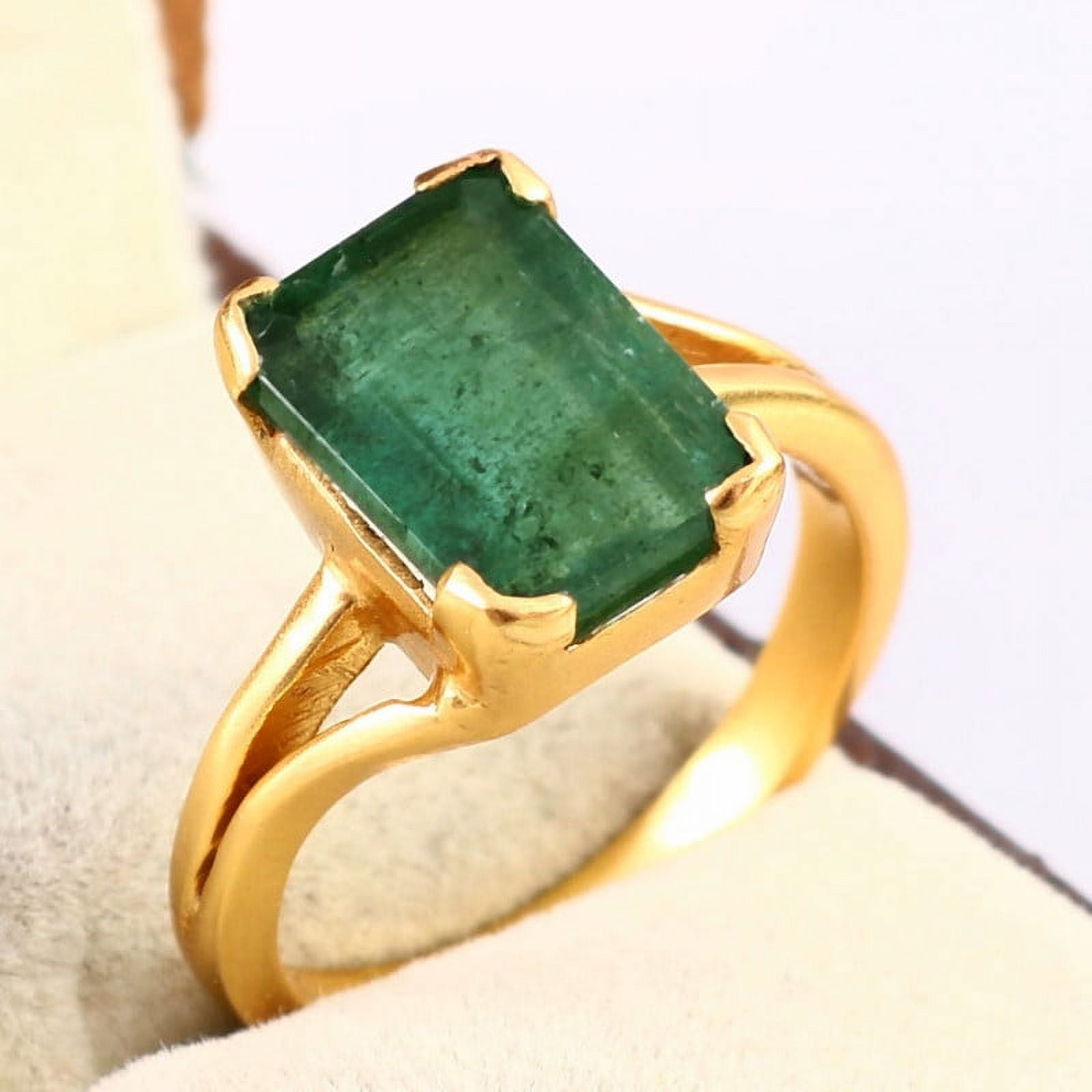 Natural Emerald Ring, Promise Ring, Emerald Ring, Gold Plated 925 ...