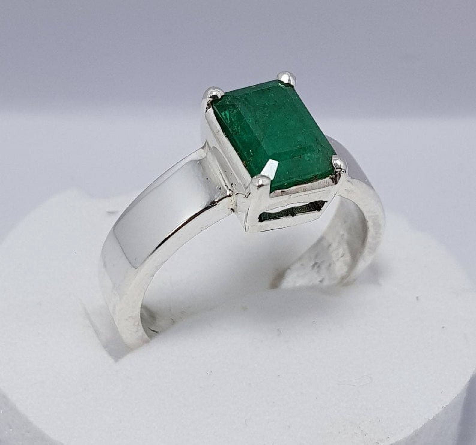 Natural Emerald Ring Unheated Untreated Green Emerald Ring Swat rich ...
