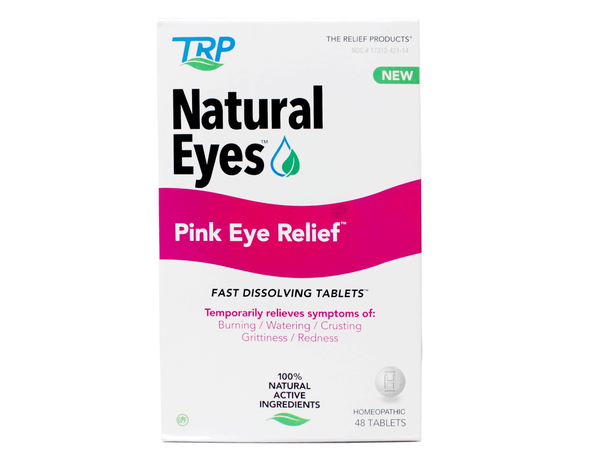 Natural Eyes Pink Eye Relief Fast Dissolving Tablets, Temporarily ...