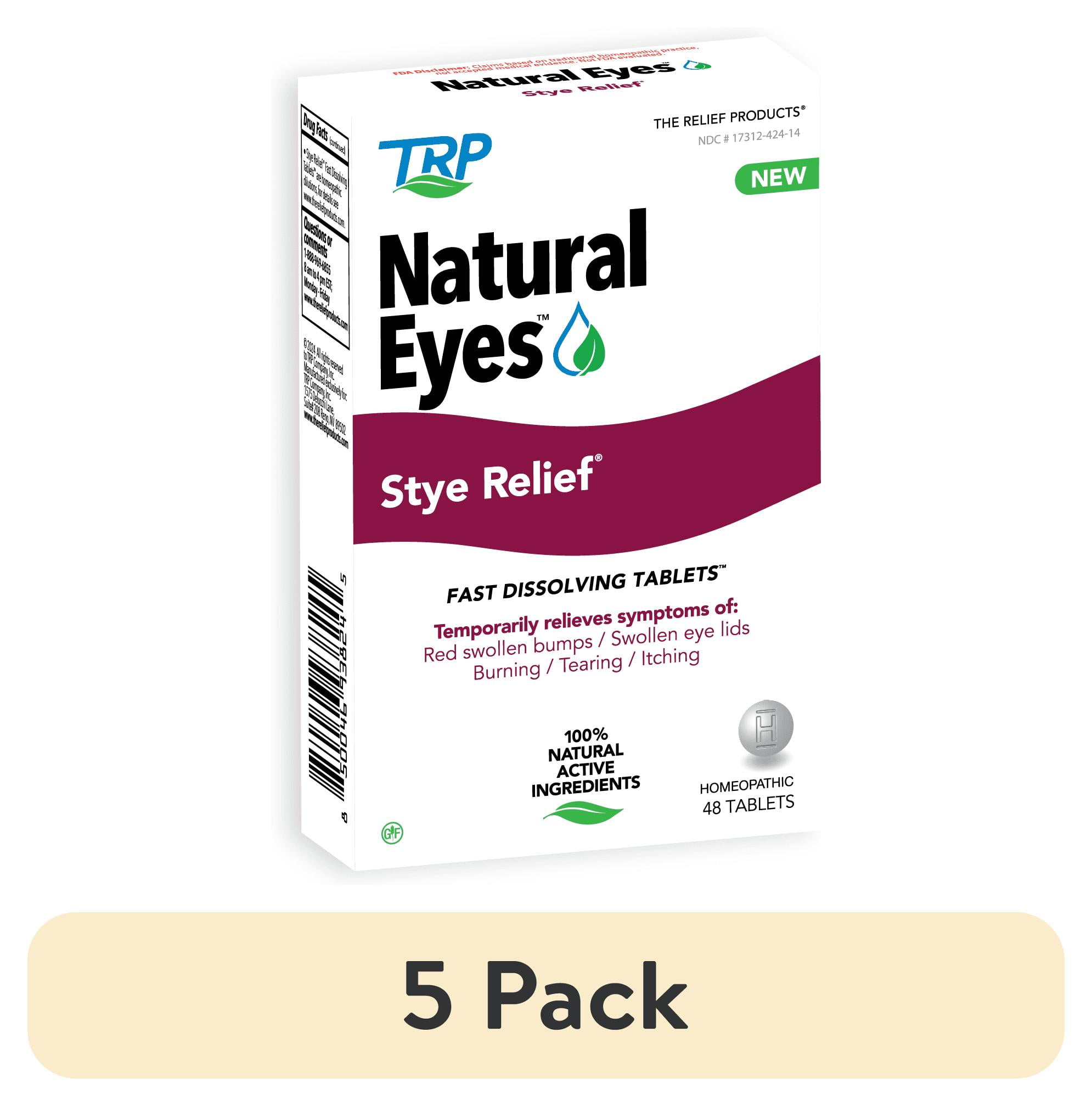 (5 pack) Natural Eyes, Stye Relief, Tablets, 48 count - Walmart.com