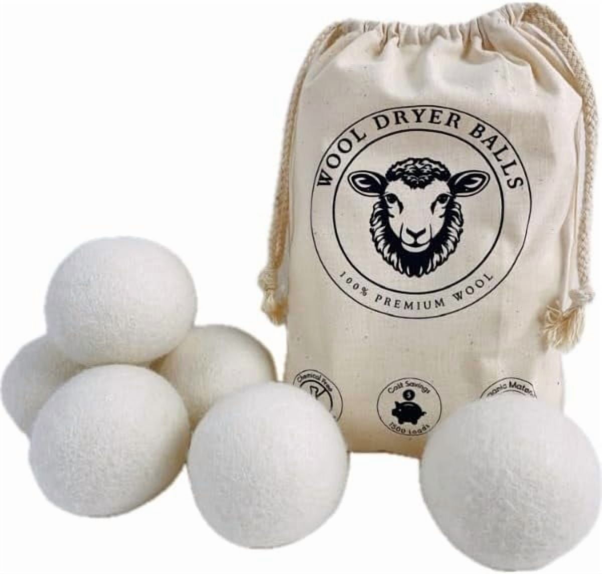 , Natural Fabric Softener, Organic, Reusable, Unsented, 6-Pack XL ...