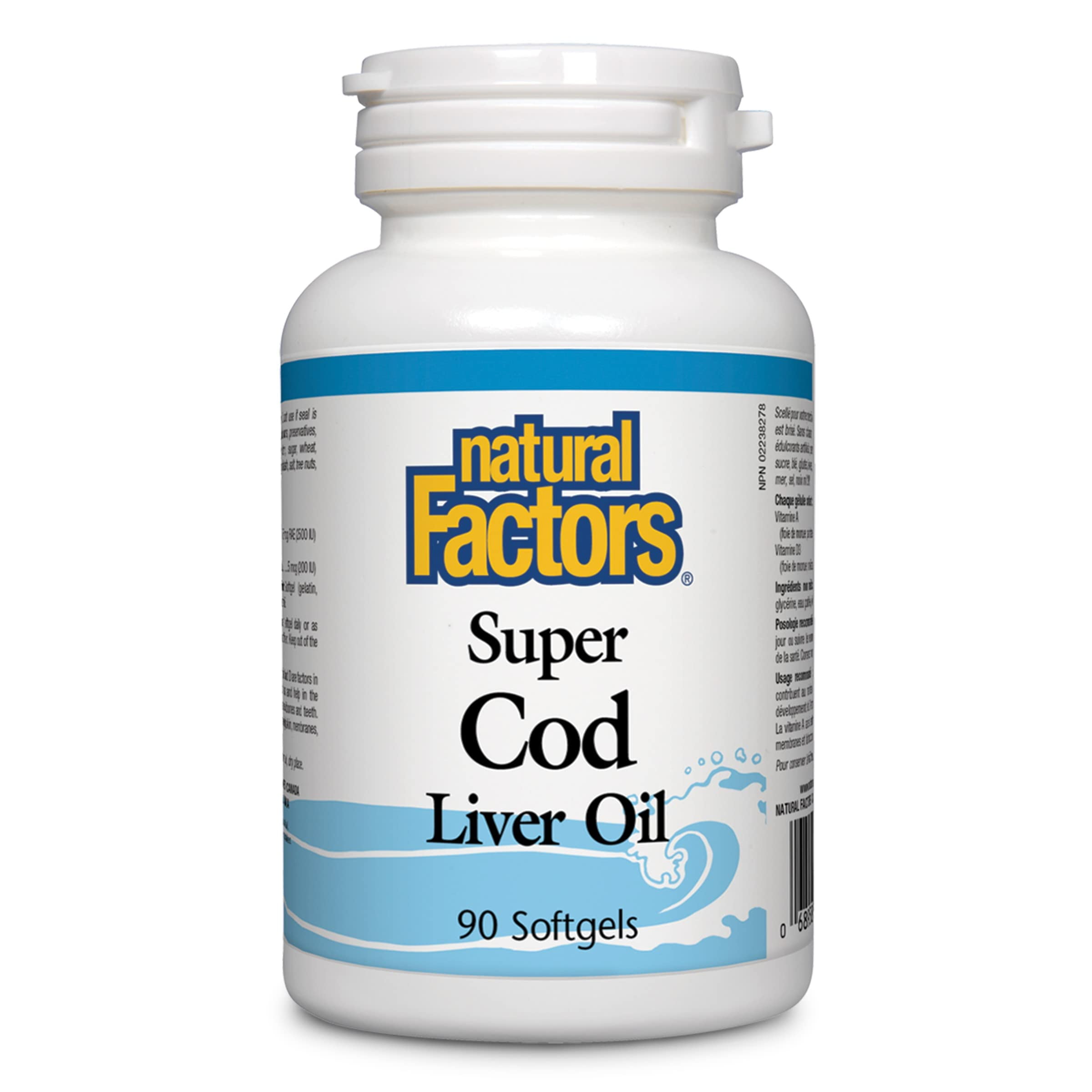 Natural Factors Cod Liver Oil, 90 Capsules - Walmart.com