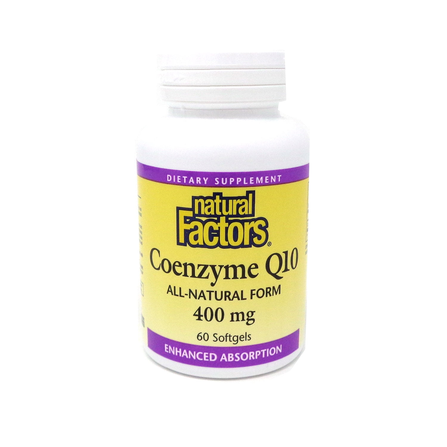 Natural Factors Coenzyme Q10 400mg -60 Softgels - Walmart.com
