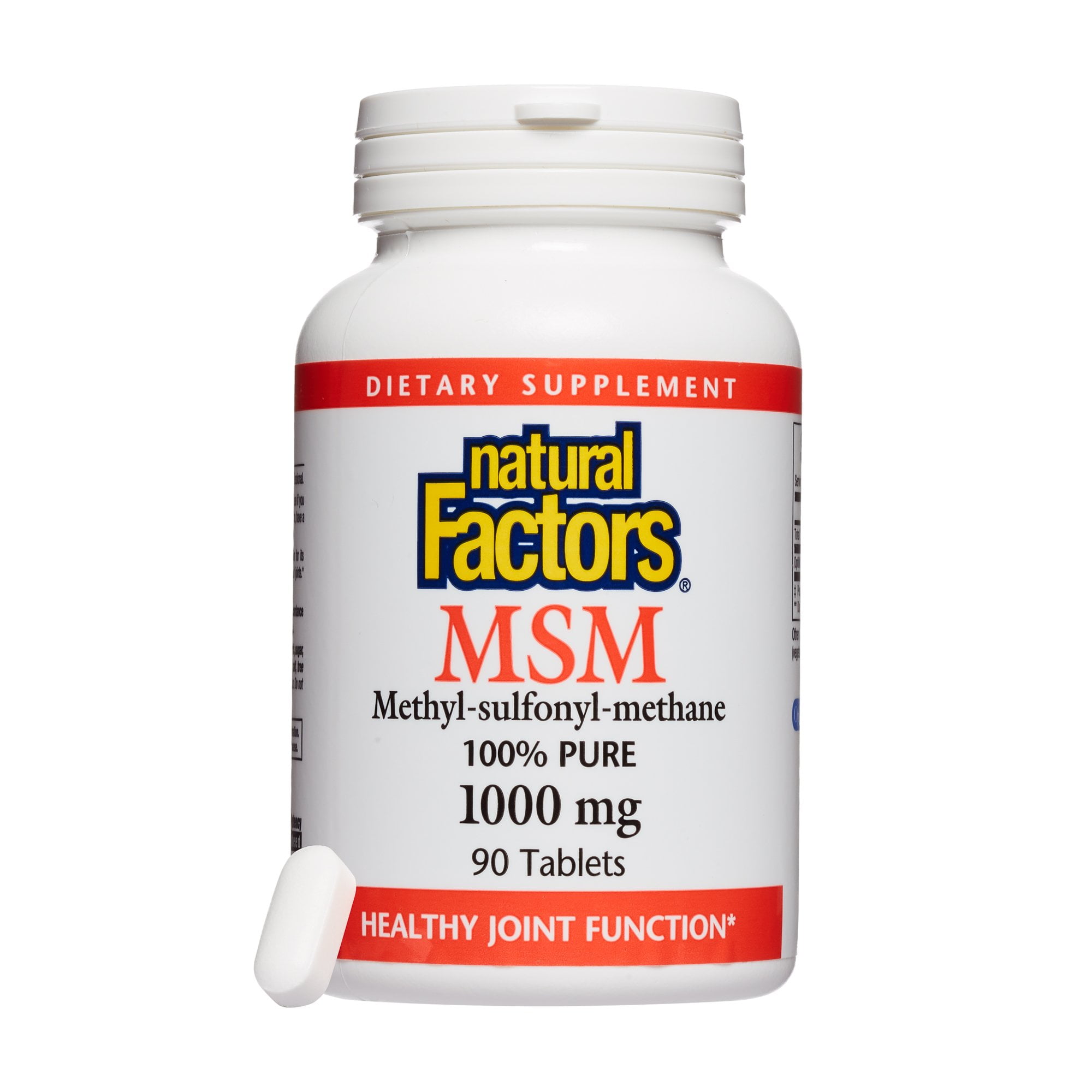 Natural Factors MSM 1000 mg, Supports Healthy Joints, Hair, Skin and ...