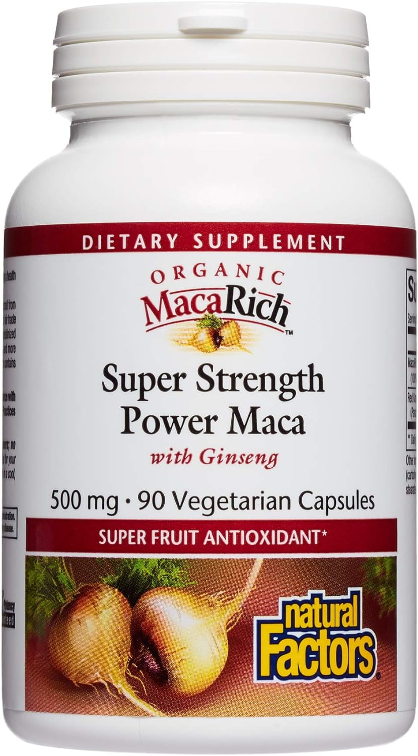 Natural Factors MacaRich, Super Strength Power Maca, Superfruit ...