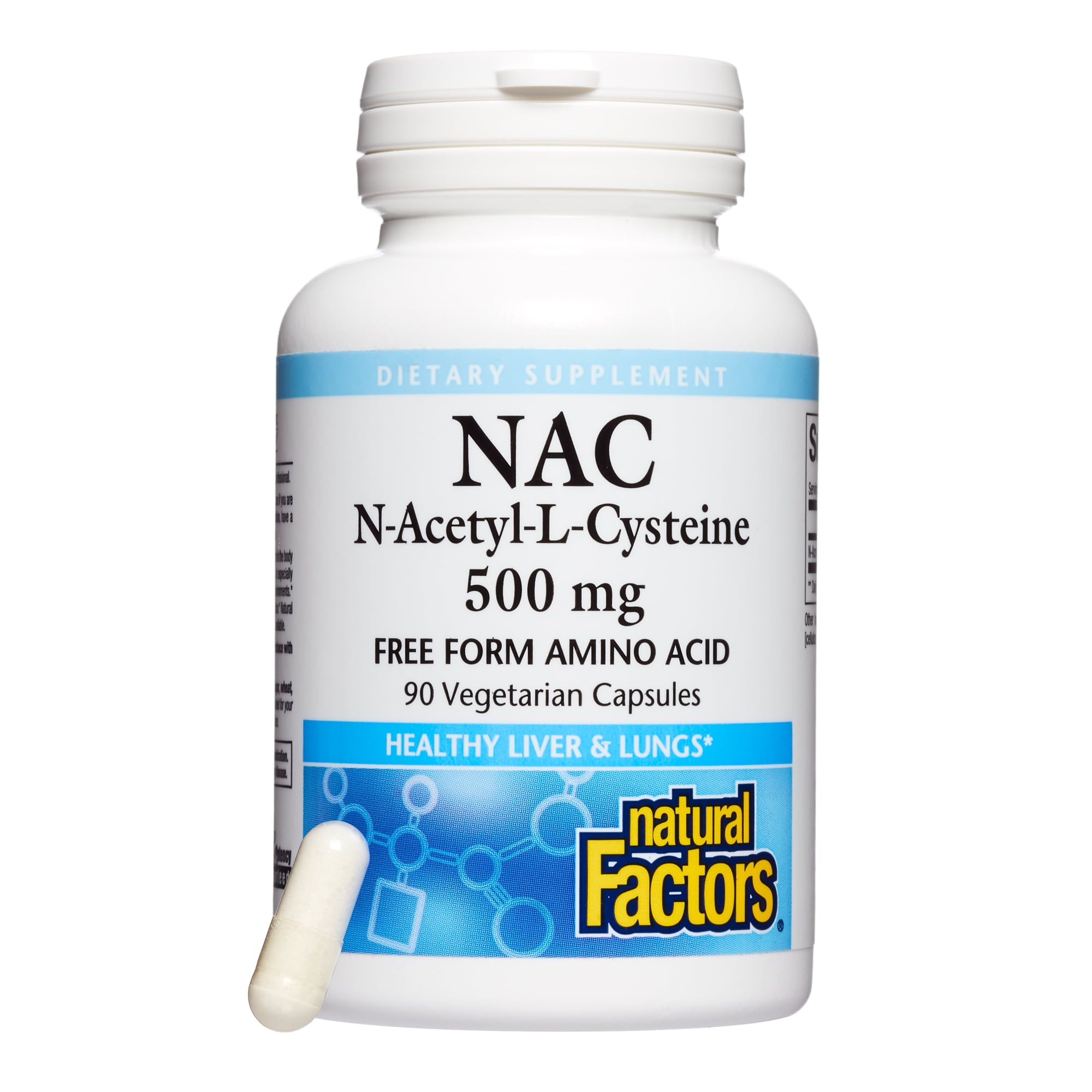 Natural Factors, N-Acetyl-L-Cysteine 500 mg, Antioxidant Support to ...