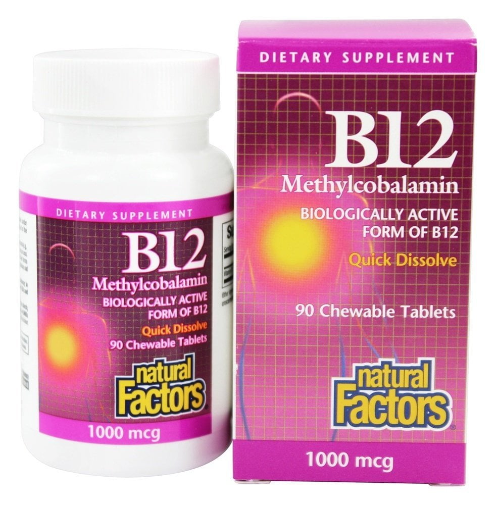 Natural Factors Vitamin B12 Methylcobalamin 1,000 mcg, Offers the Most ...