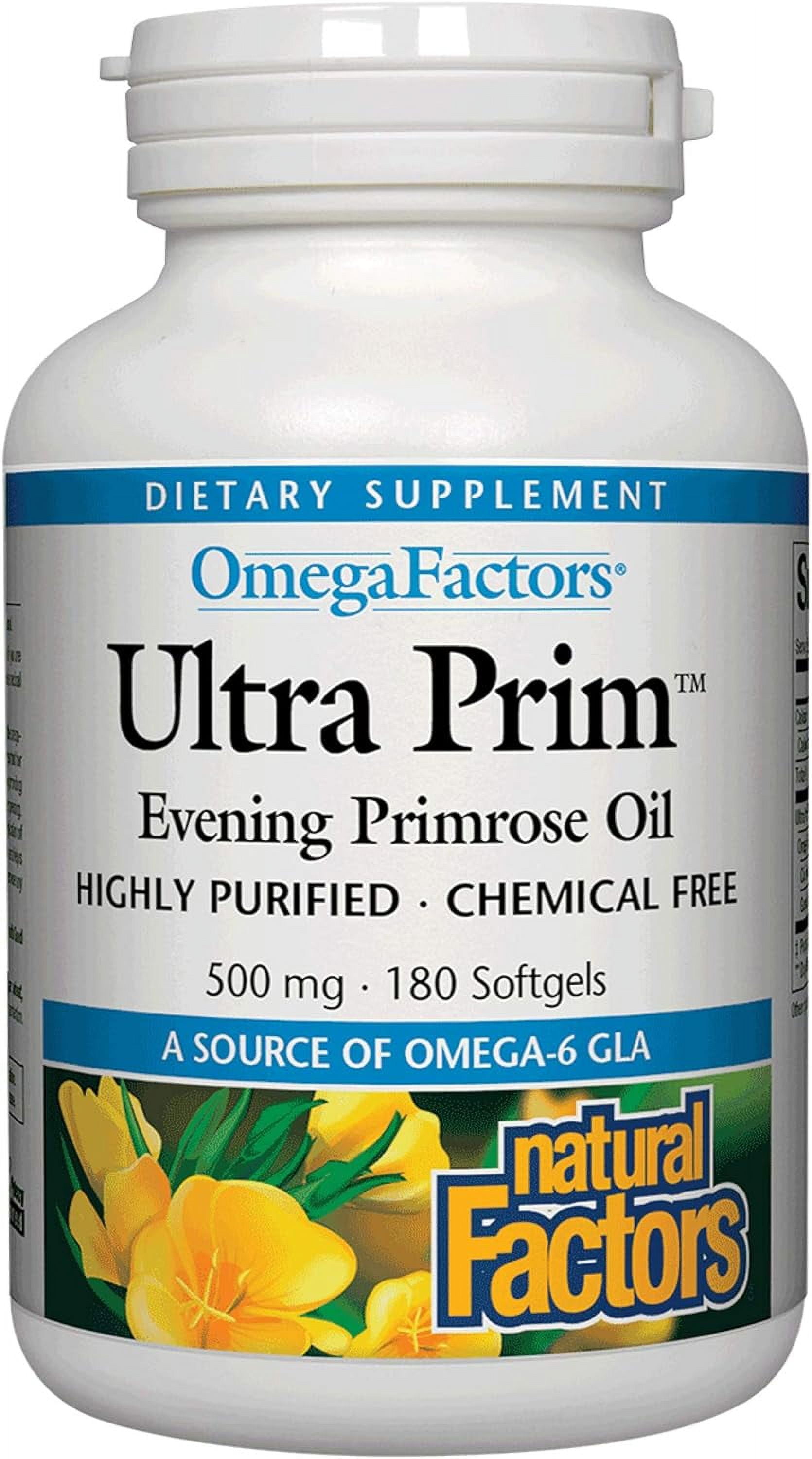 Natural Factors Omega Factors, Ultra Prim Evening Primrose Oil, 500 mg ...