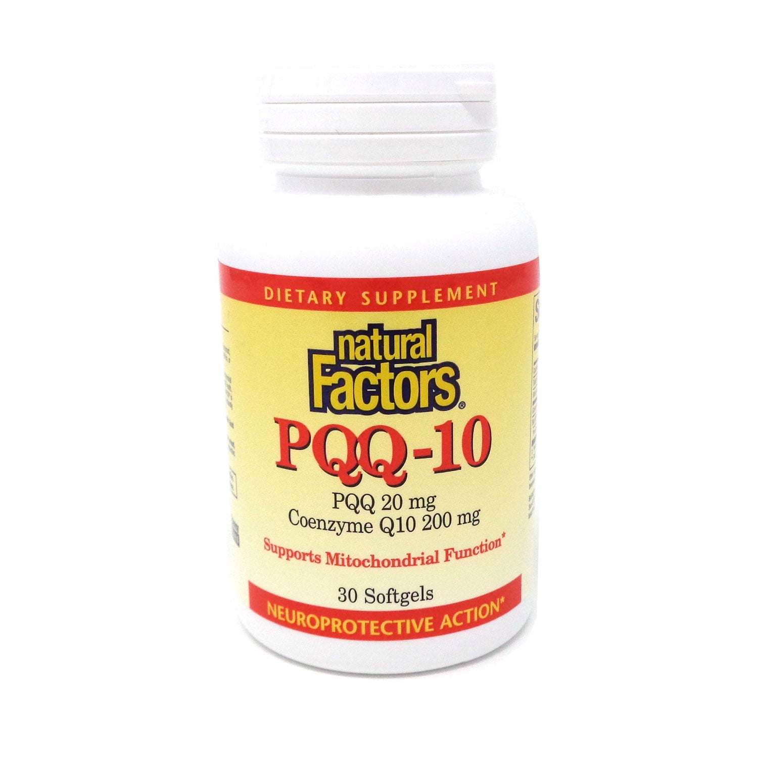 Natural Factors PQQ-10 PQQ 20mg/ Coenzyme Q10 200mg-30 Softgels - Walmart.com