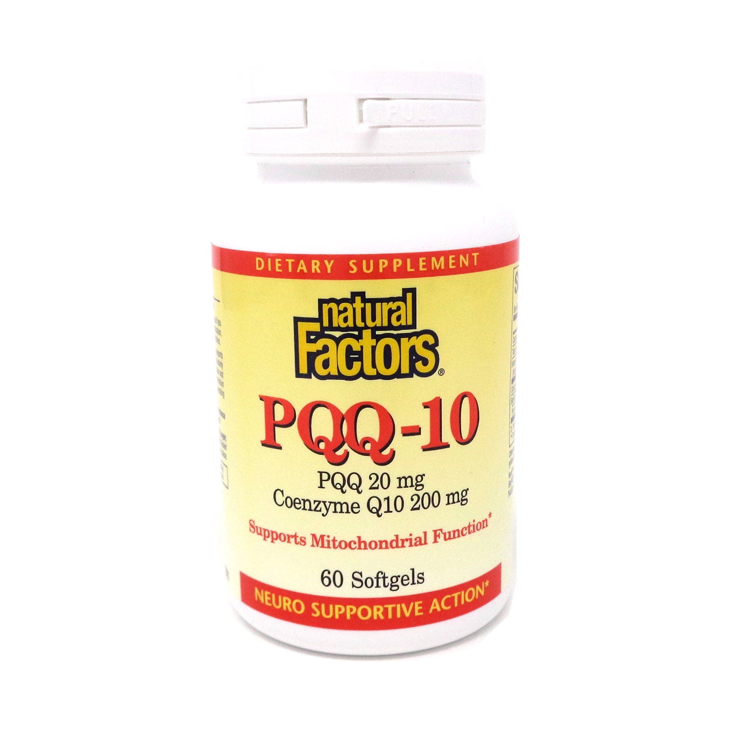 Natural Factors PQQ-10 PQQ 20mg/Coenzyme Q10 200mg-60 Softgels ...