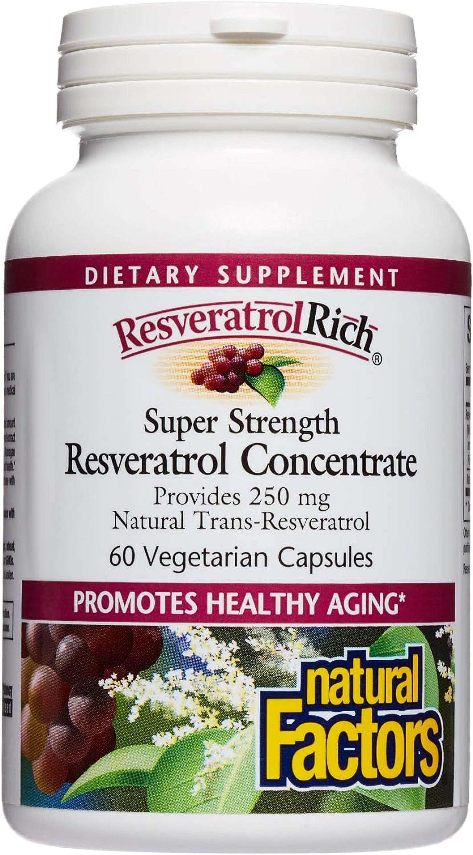 Natural Factors ResveratrolRich, Super Strength Resveratrol Concentrate ...