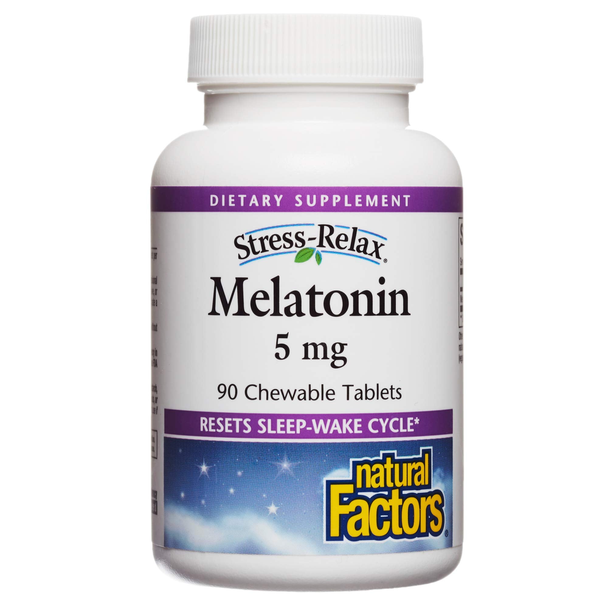 Natural Factors Stress-Relax Melatonin 5 mg, Resets the Sleep-Wake ...