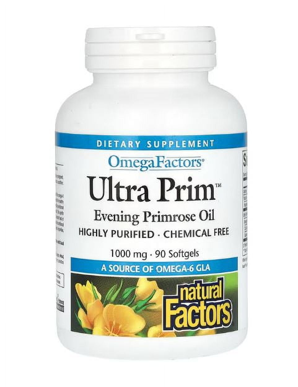 Natural Factors Ultra Prim Evening Primrose Oil 1000mg, A Natural ...