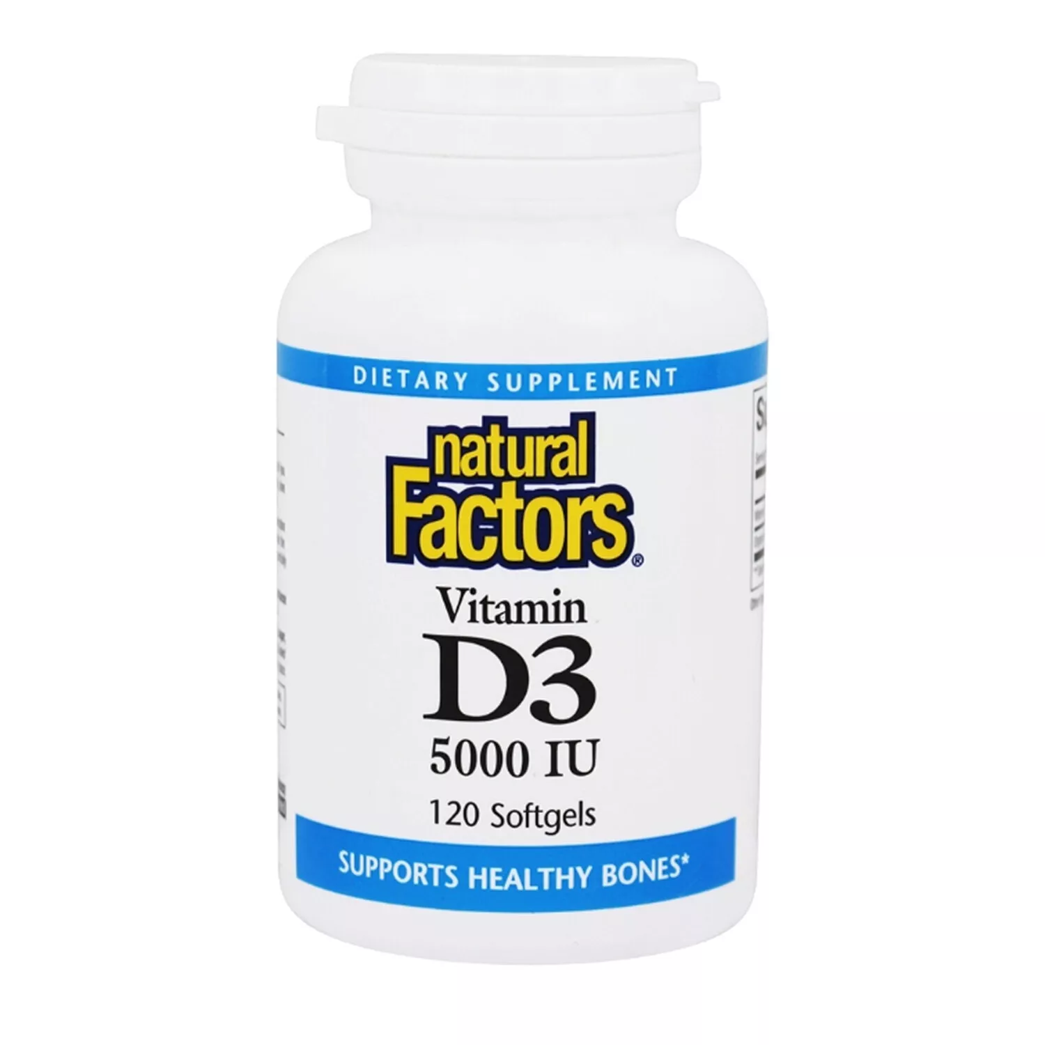 Natural_Factors_Vitamin_D3_5000_Iu,_120_Softgels - Walmart.com