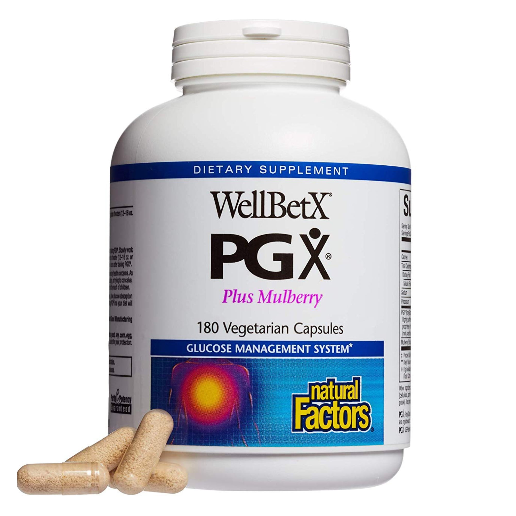Natural Factors WellBetX PGX Plus Mulberry, 180 Capsules - Walmart.com