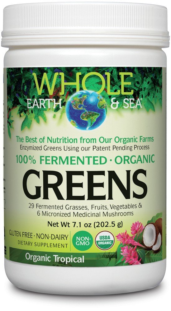 Natural Factors Whole Earth & Sea Fermented Organic Greens - Organic ...