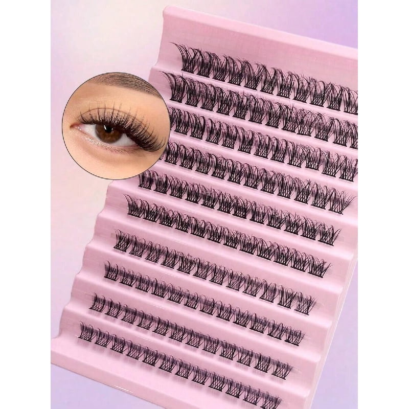 Natural False Eyelashes 120 Clusters Individual Cluster Lashes DIY Lash ...