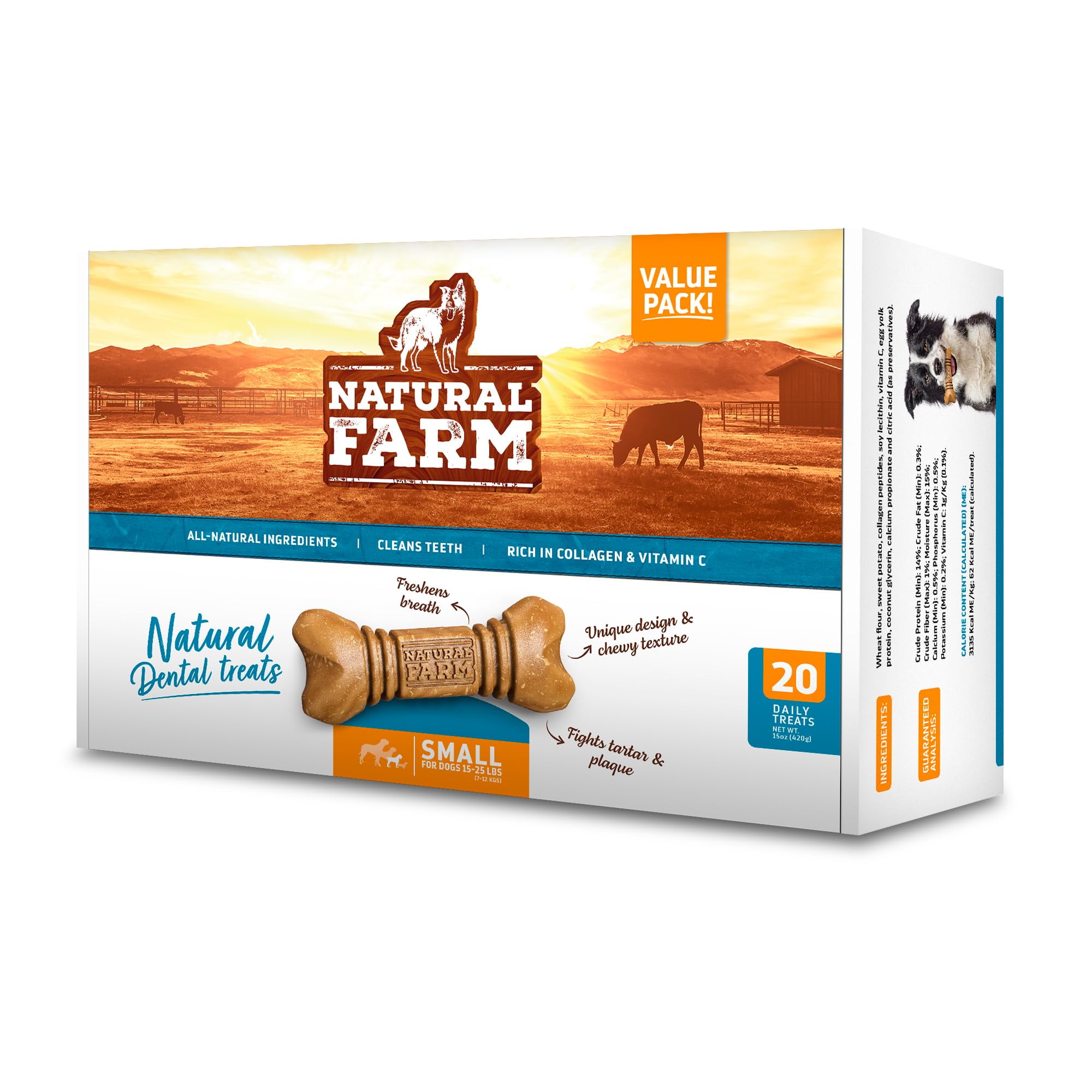 Natural Farm All-Natural Dog YPF5 Dental Chew, Dog Teeth Cleaning ...