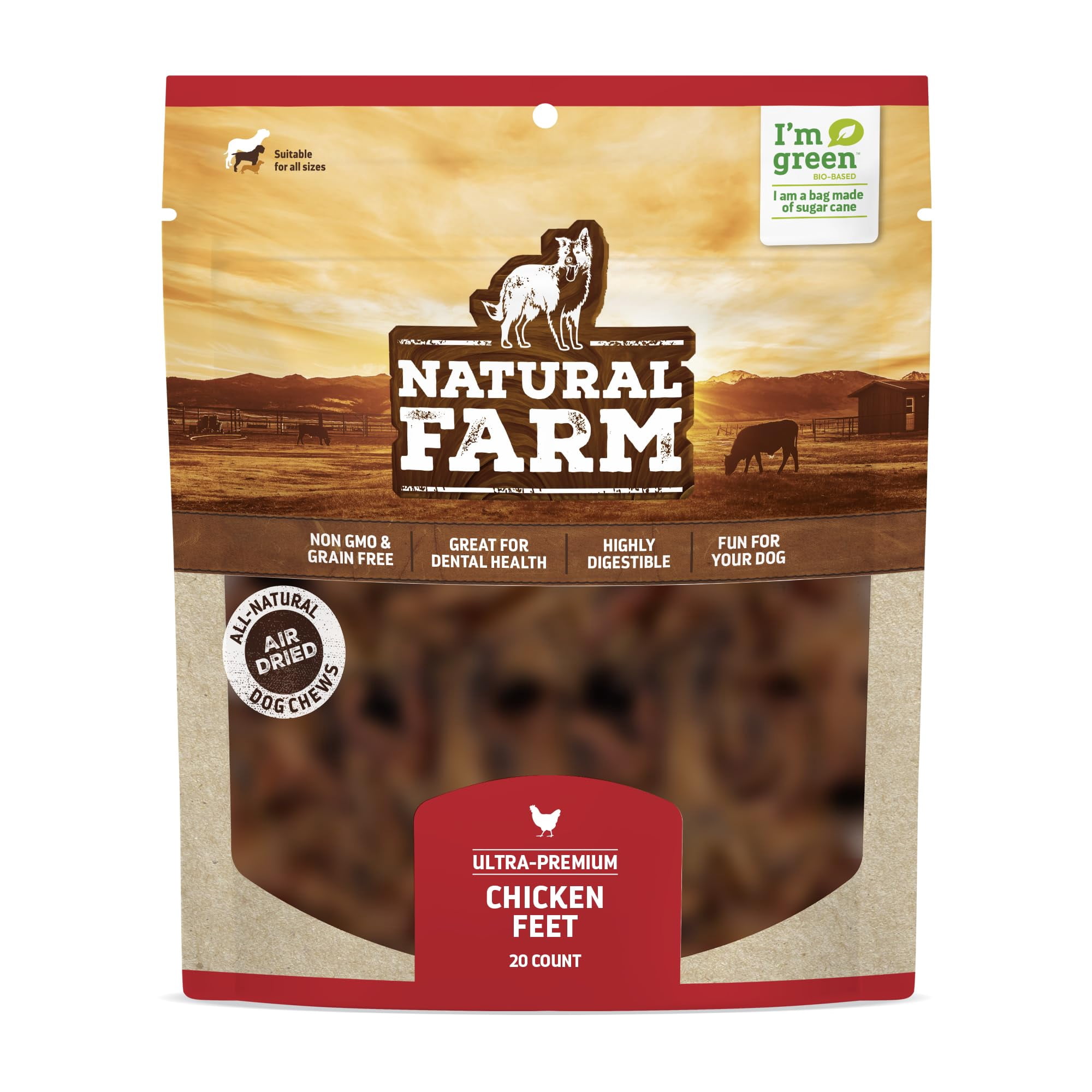Natural Farm Nail-Free Chicken YPF5 Feet Dog Treats (20 Pack), 100% ...