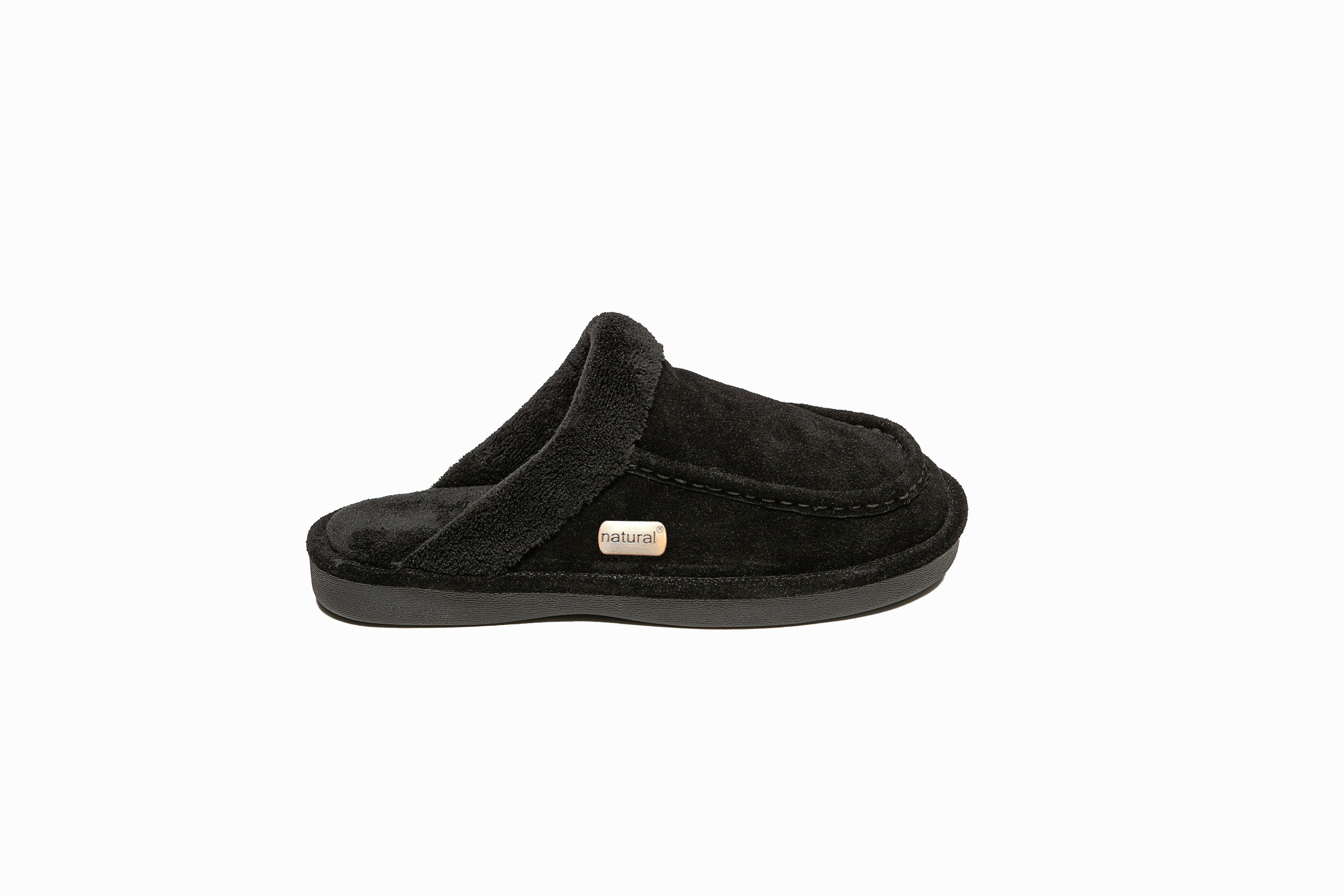 Natural Suede Men Slippers | Black |10 - Walmart.com