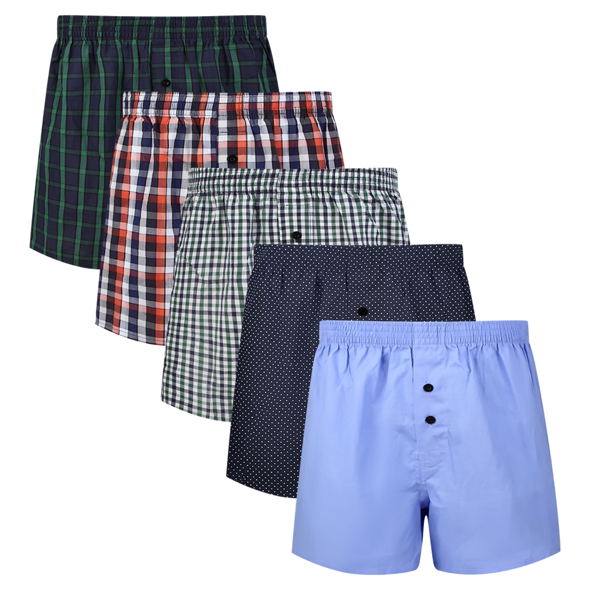 Natural Feelings Cotton Woven Mens Boxers, Elastic Waistband, Button ...