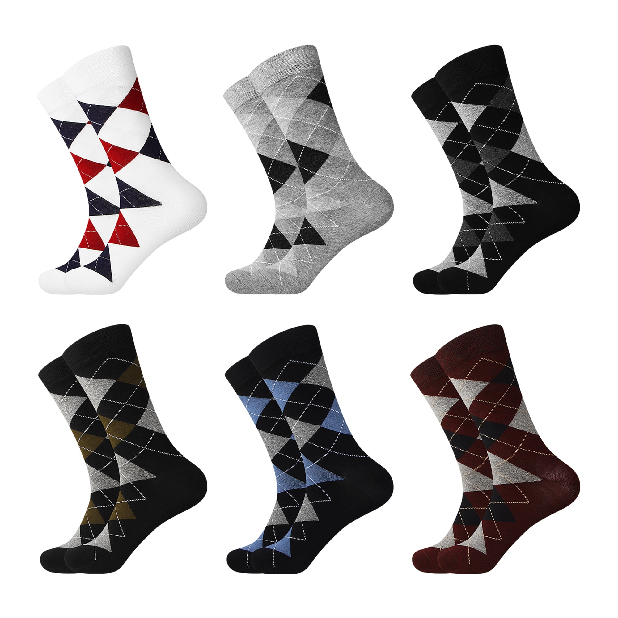 Natural Feelings Men's Pattern Crew Socks, Colorful Striped Cotton ...