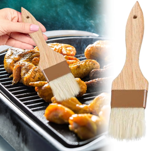Natural Fiber Baking Brush Comfort Wooden Handle Practical Tool for ...