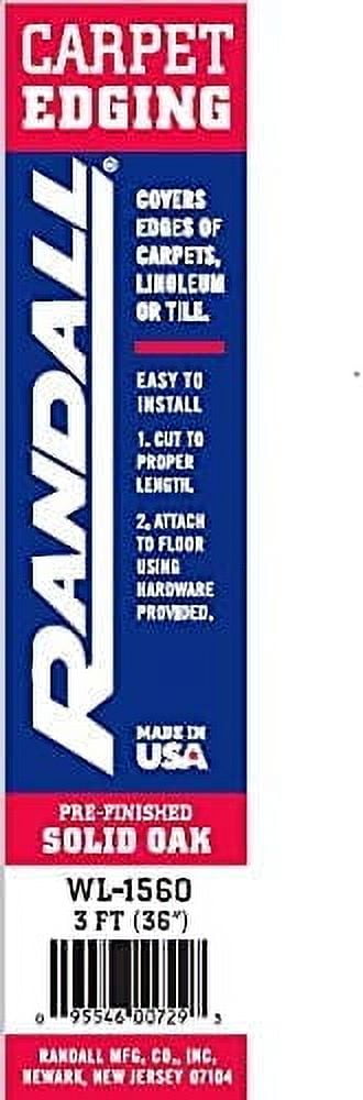 Natural Finish Stained Red Oak Transition 1 1/2" Wide, Pre-Drilled and ...