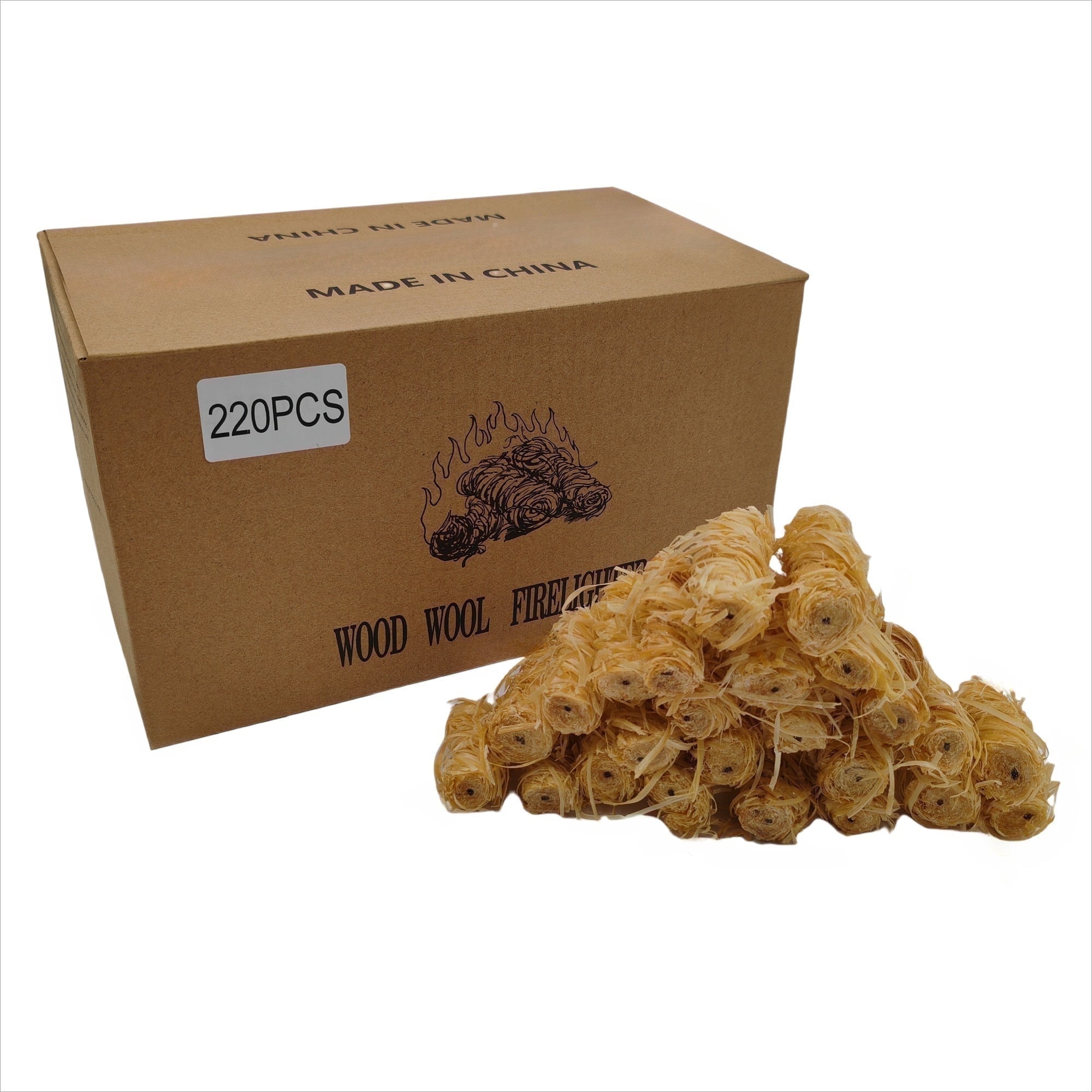 Avger Natural Fire Starters, All Weather Firestarters 220 PCS ...