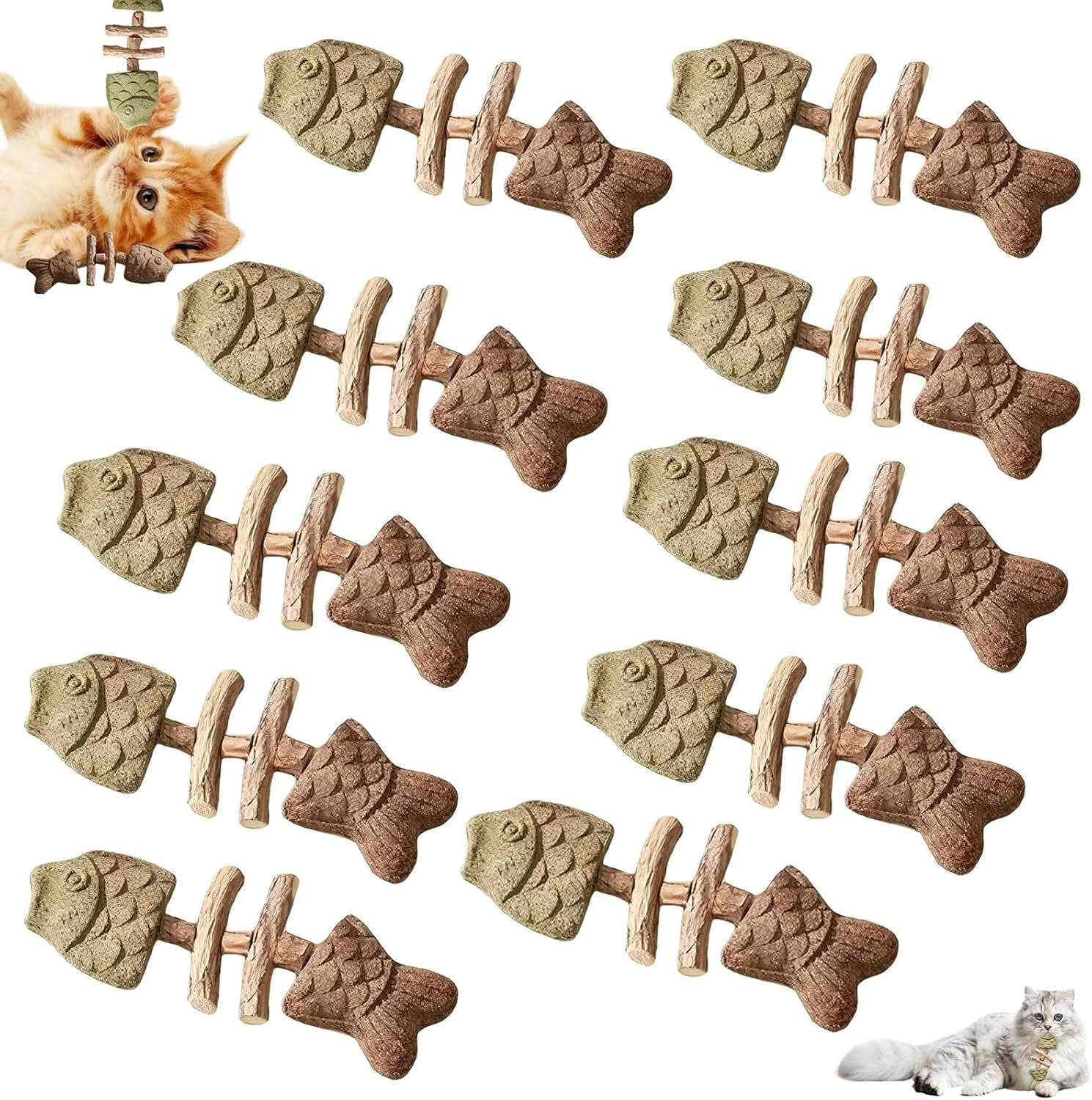 Natural Fishbone Cat Dental Toy, Natural Cat Dental Toy, Fishbone ...