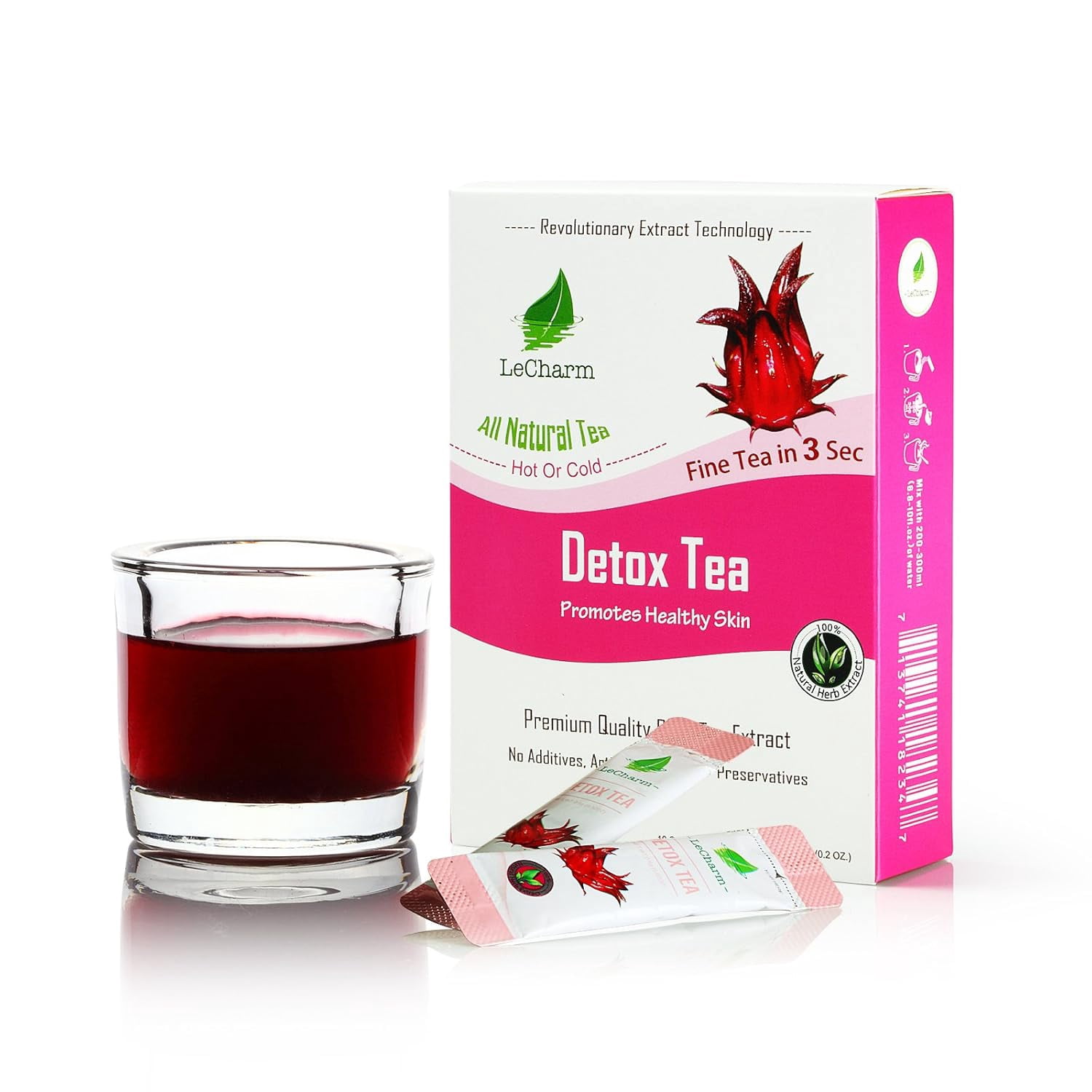 Natural Flavored Detox Tea Extract Tea on the Go 100% , Unsweetened ...