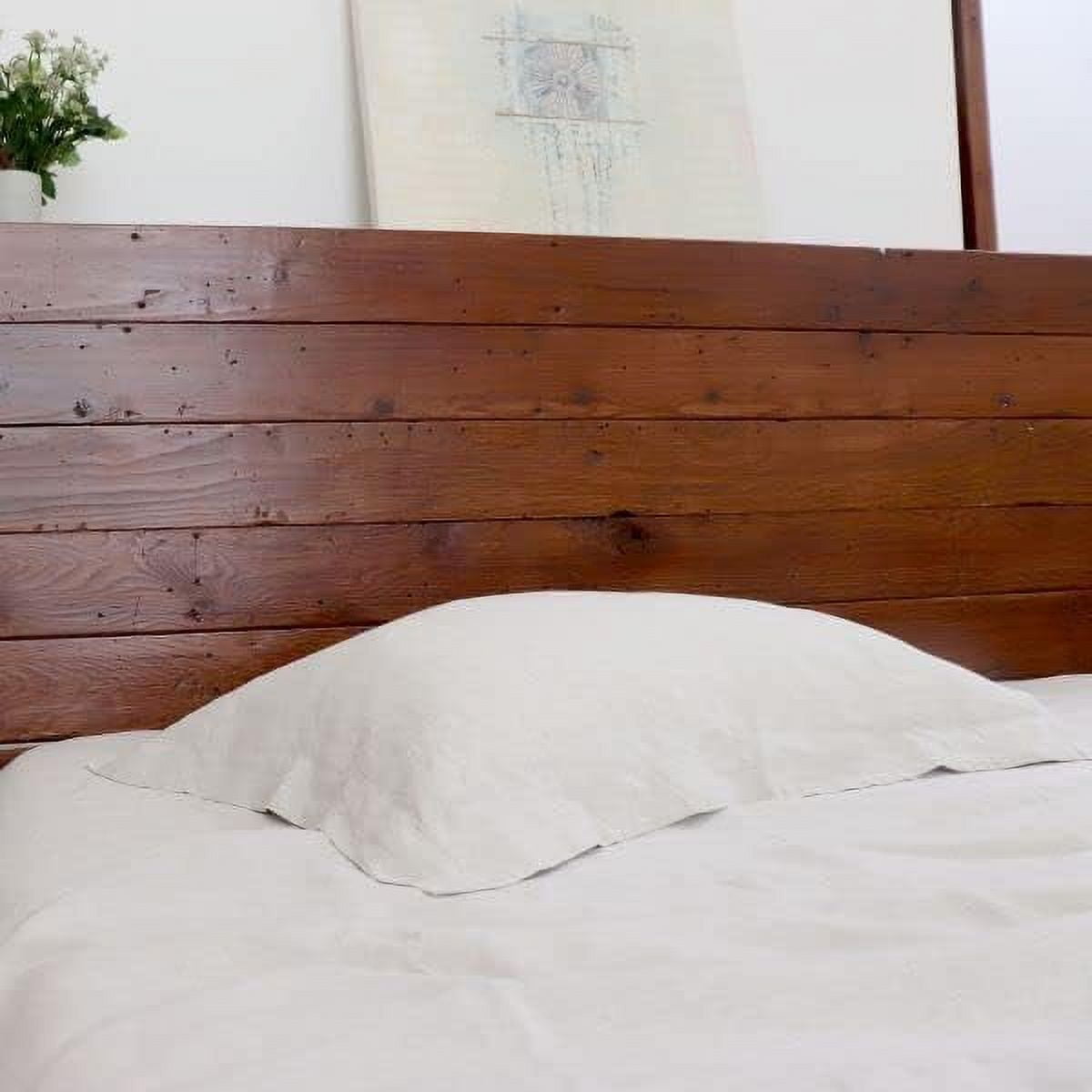 Natural Flax Italian Linen Pillow Shams (Pair) - King - Walmart.com