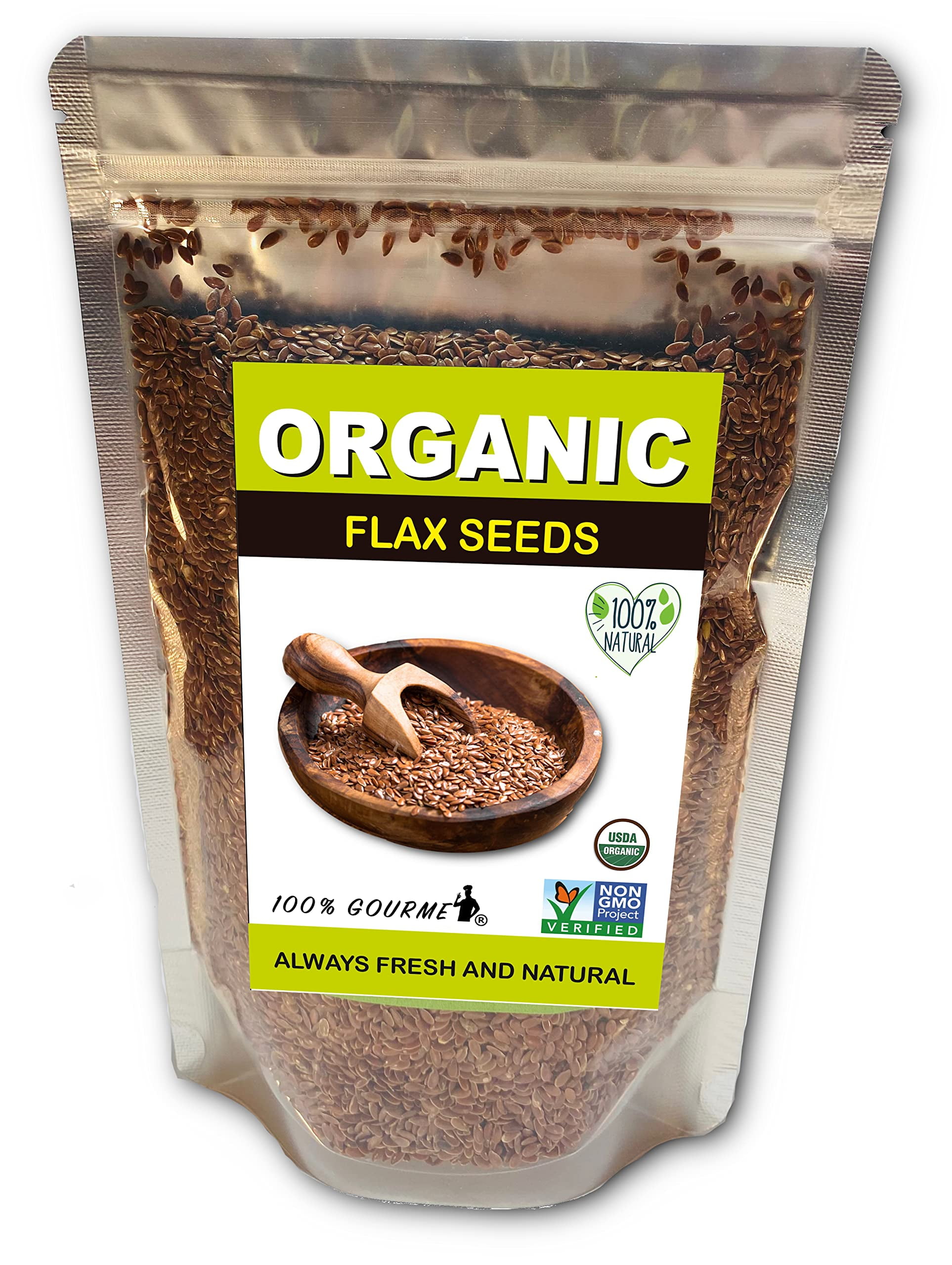 Natural Flax SeedTRDN Resealable 16oz also flax, linseed, linasa ...