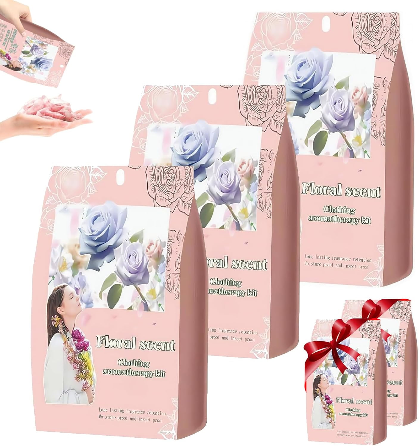 Natural Floral Camphor Balls, Rose Sachet Bag for Clothes Storage ...