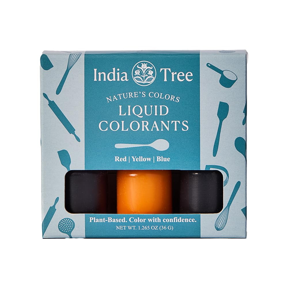Natural Food Coloring Set: India Tree SMRNature's Colors (Red, Yellow ...