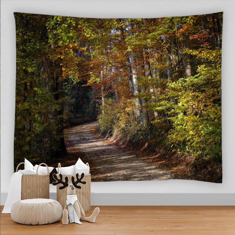 Natural Forest Trees Printed Large Wall Tapestry Beautiful Scenery Wall ...