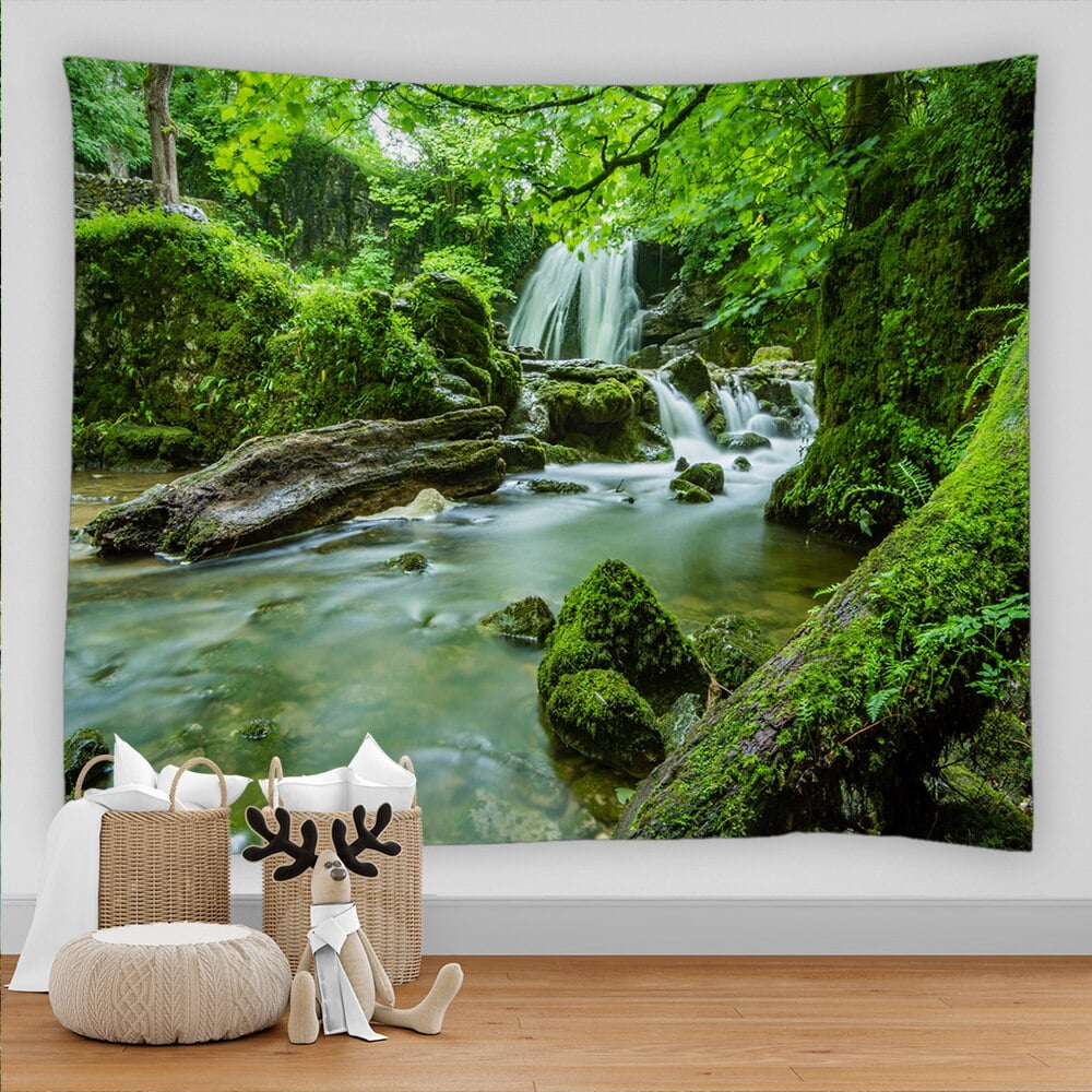 Natural Forest Trees Printed Large Wall Tapestry Beautiful Scenery Wall ...