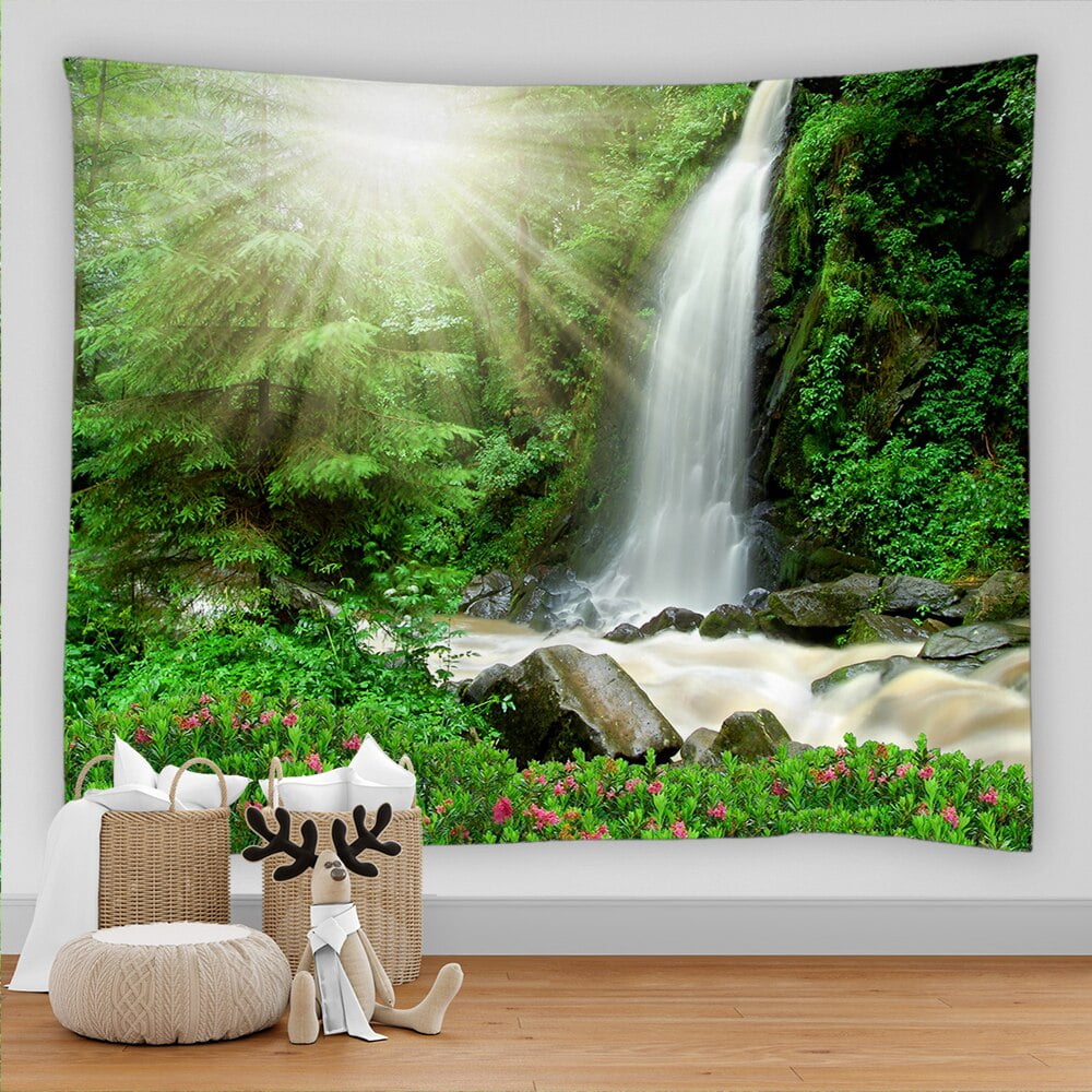 Natural Forest landscape Tapestry Psychedelic Mandala Wall Hanging Home ...