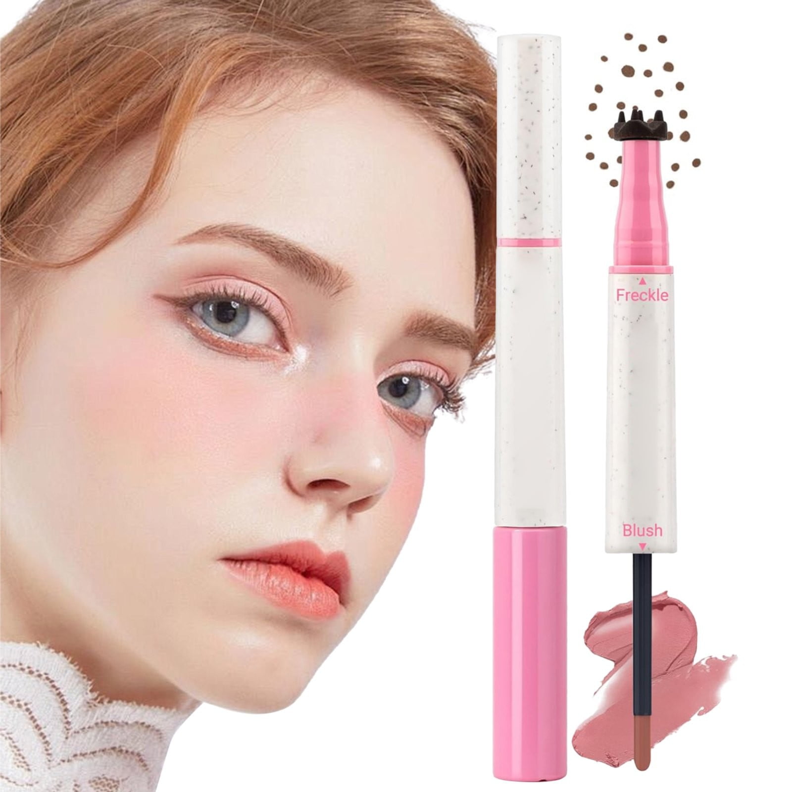 Natural Freckle Blush Pen, 2 in 1 Light Brown Liquid Freckle Stamp ...