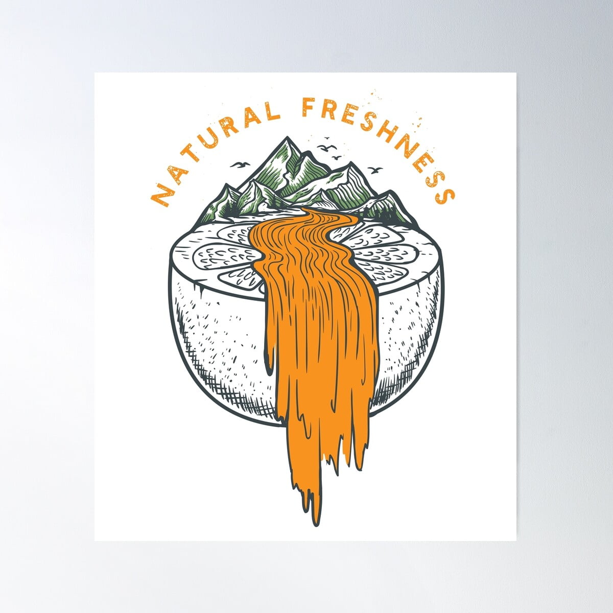 Natural Freshness Poster Wall Art, Modern Wall Decor For Living Room ...