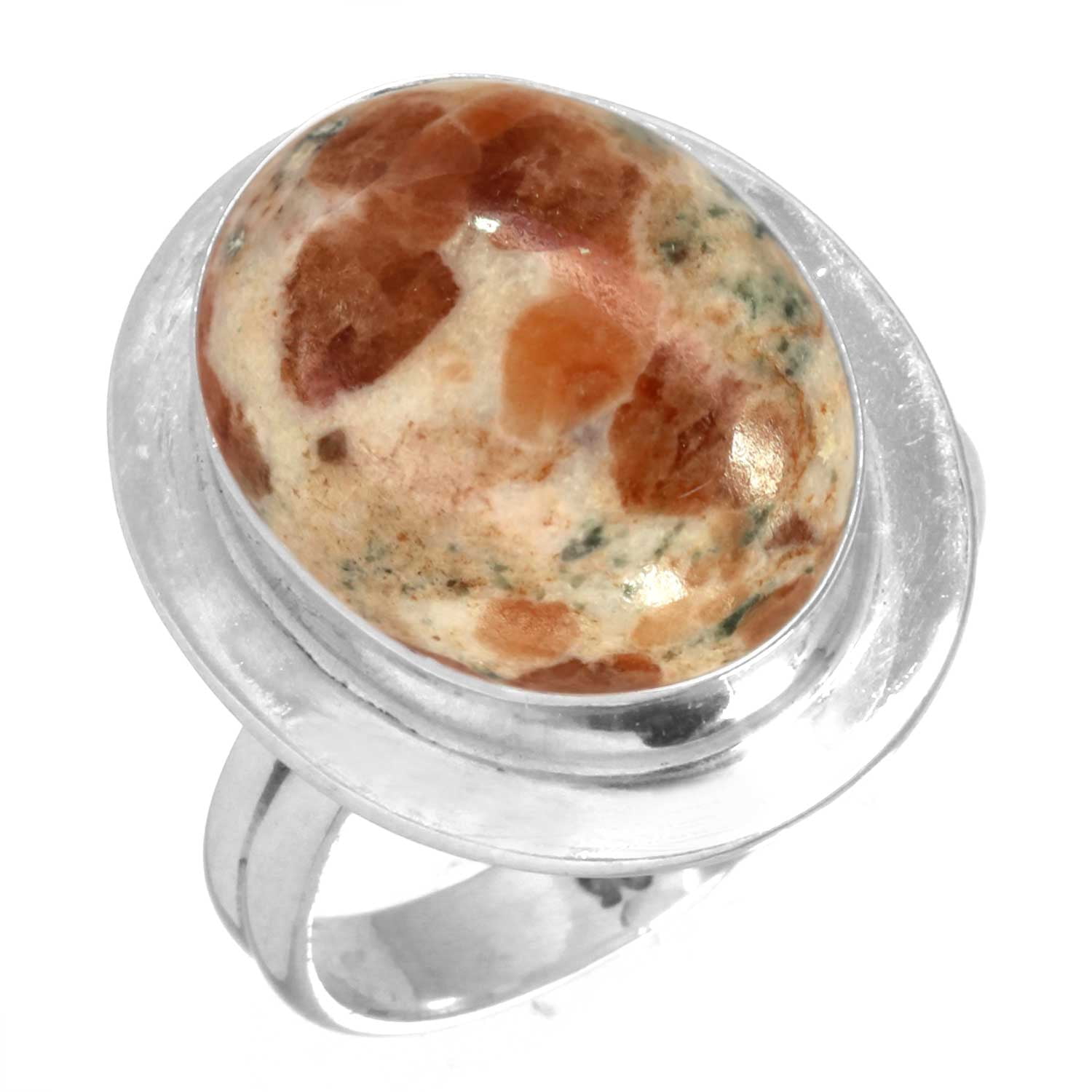 Natural Garnet In Limestone Women Jewelry 925 Sterling Silver Ring - Walmart.com