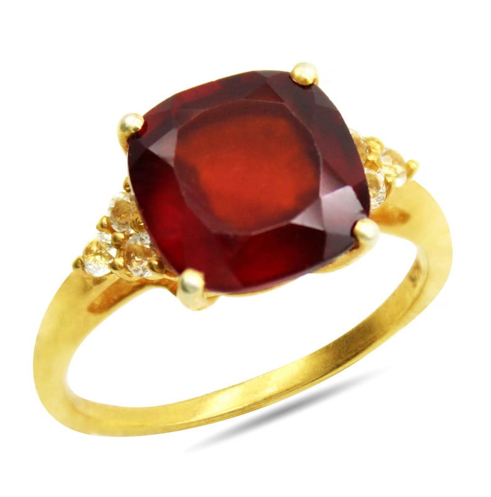 Natural Garnet Stackable Ring-January Birthstone Simple Ring for Her ...