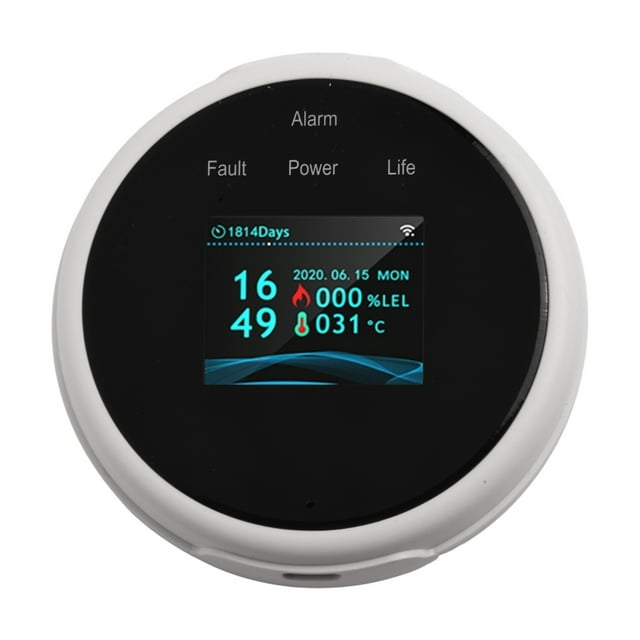 Natural Gas Alarm Sensor For Tuya For Smart Wifi Lcd Display Gas Leak
