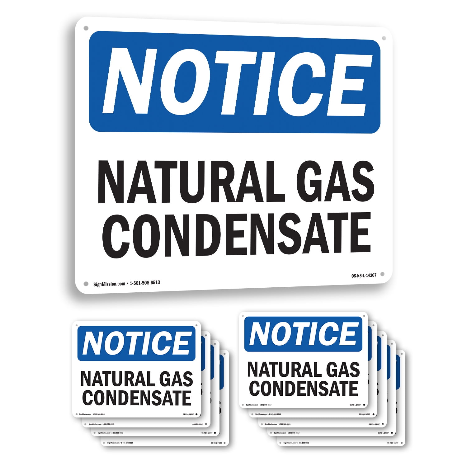 Natural Gas Condensate OSHA Notice Aluminum Sign 10 Inch x 7 Inch - 10 ...