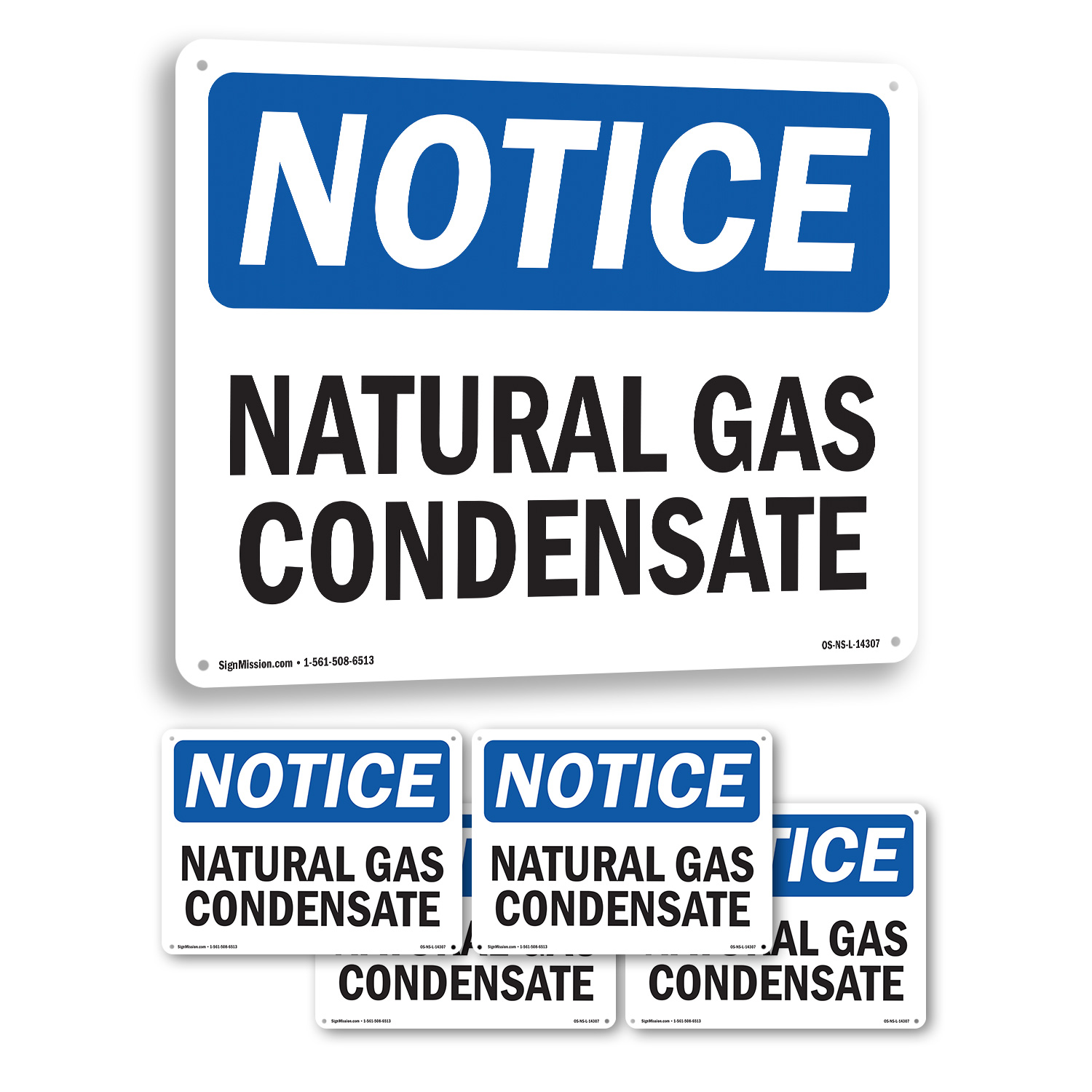Natural Gas Condensate OSHA Notice Aluminum Sign 24 Inch x 18 Inch - 5 ...