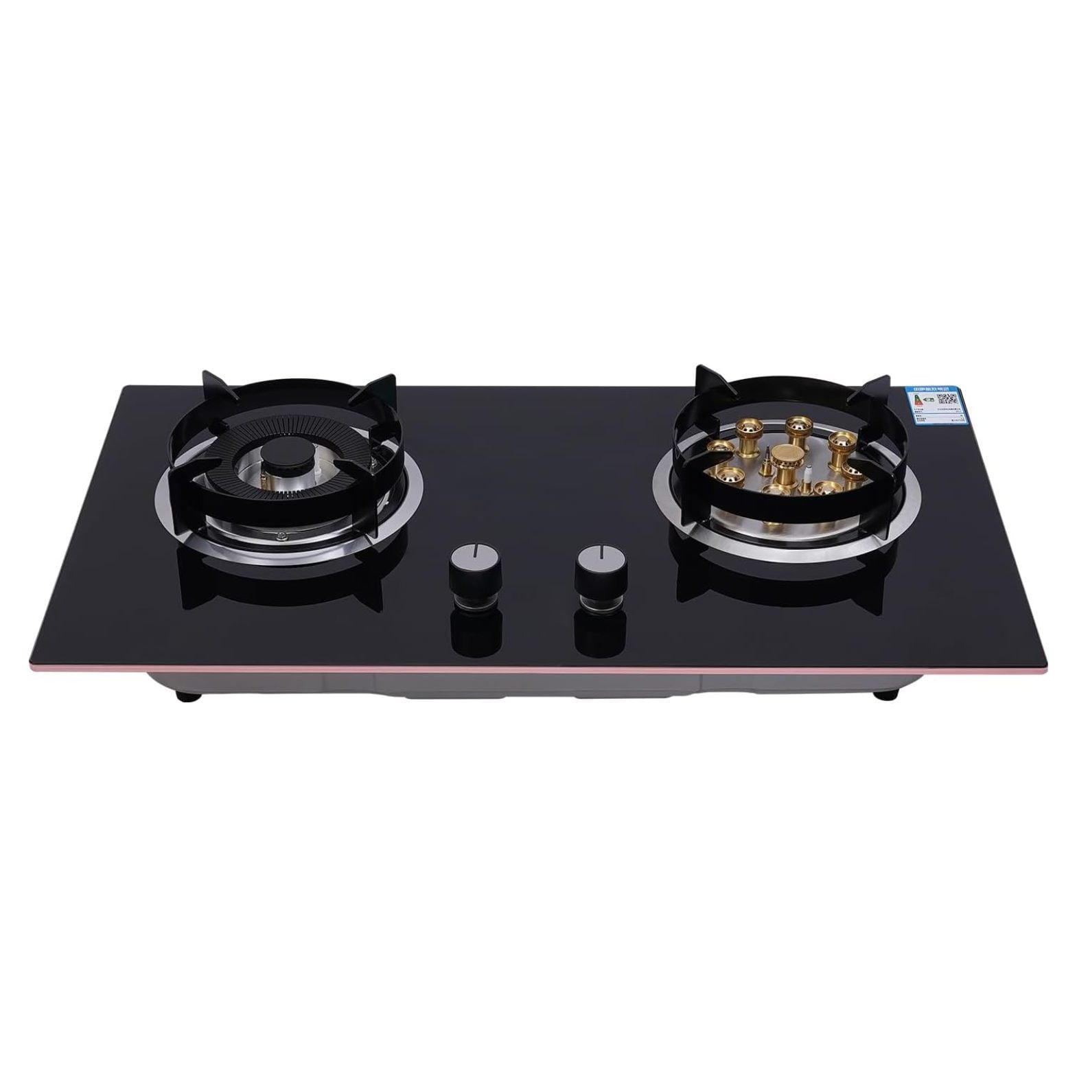 Natural Gas Cooktop, 2 Burner Natural Stove Gas Cooktop Tempered Glass ...